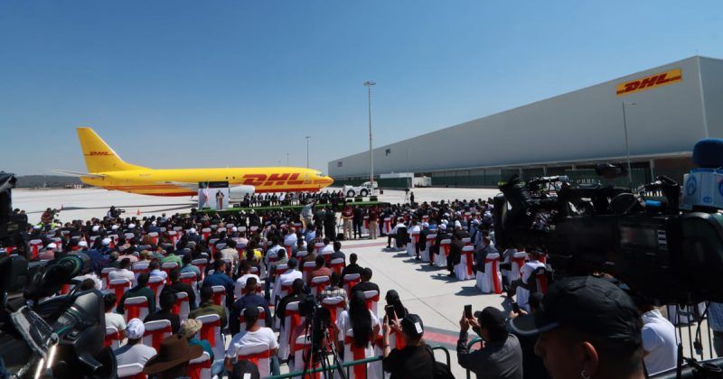 Arriba primer vuelo de carga DHL en el AIFA