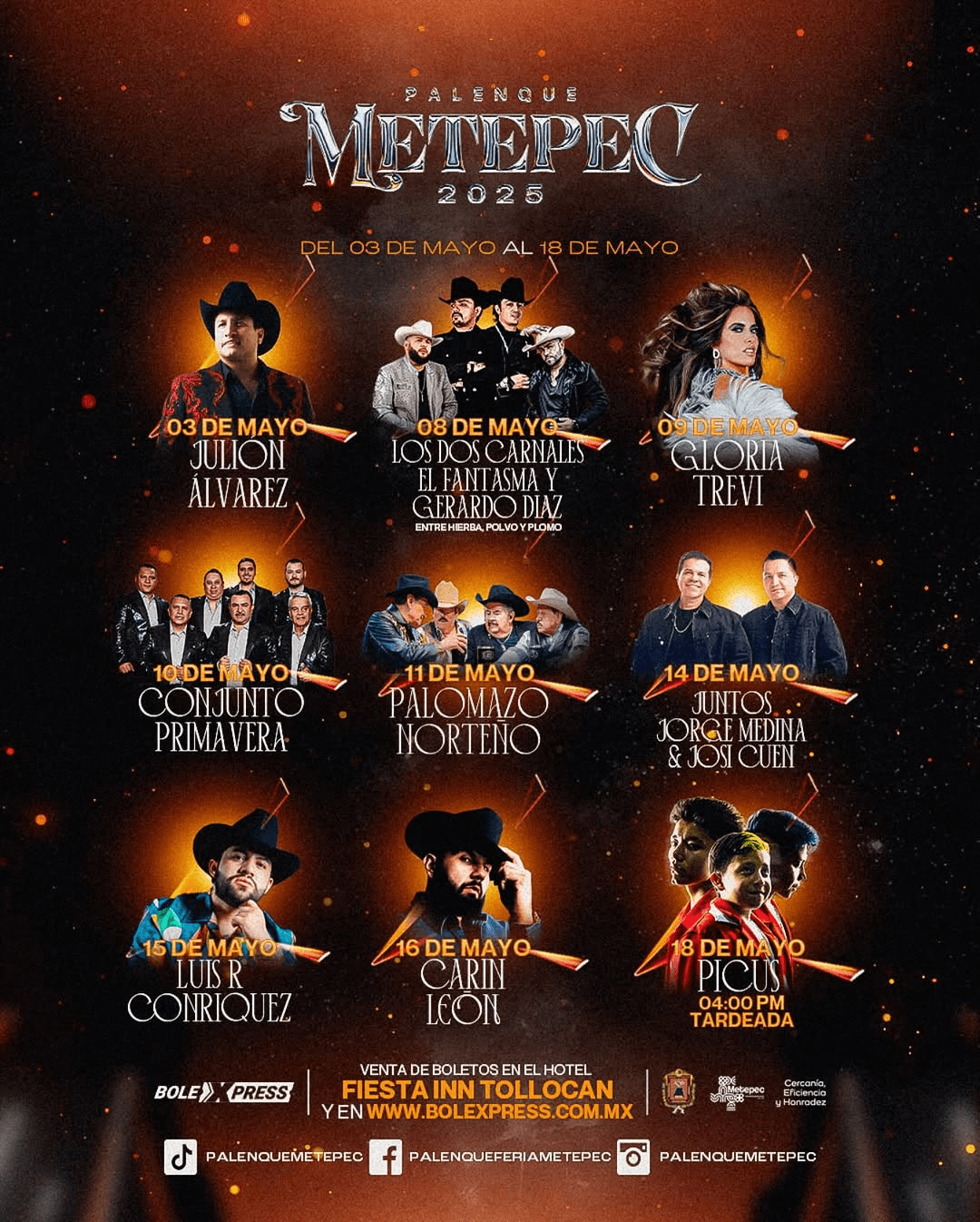 Palenque Metepec 2025: Fechas, artistas confirmados y cómo comprar tus ...