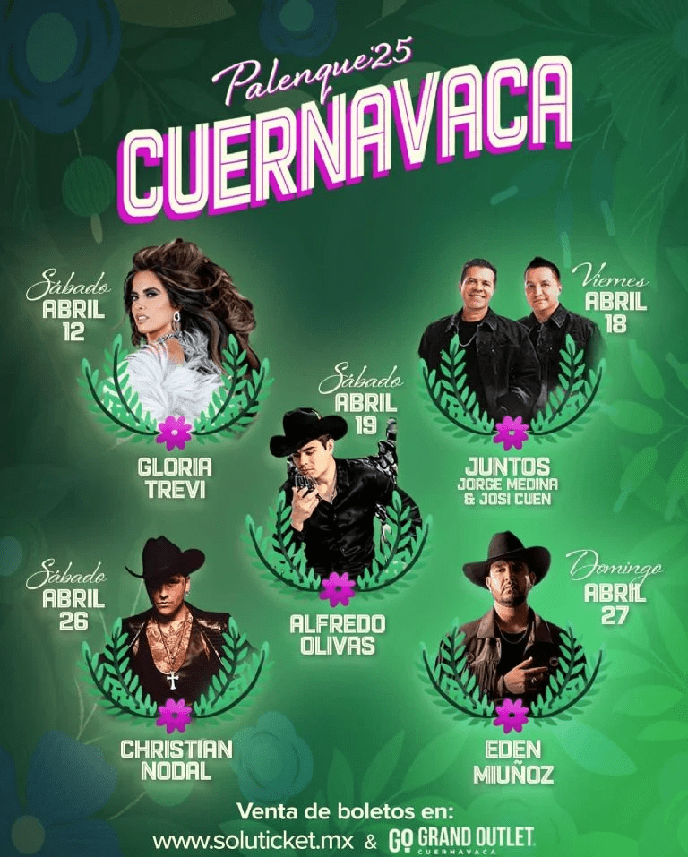 Palenque de Cuernavaca 2025: Fechas, artistas confirmados y precio de los boletos