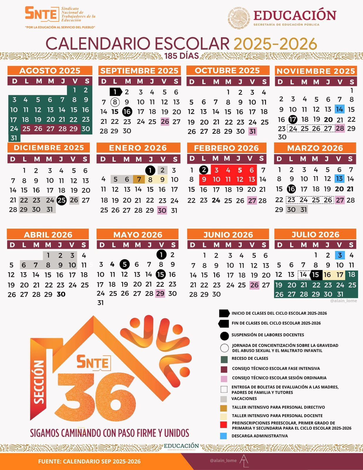 Calendario Escolar SEP 2025-2026: vacaciones, días festivos y puentes ...